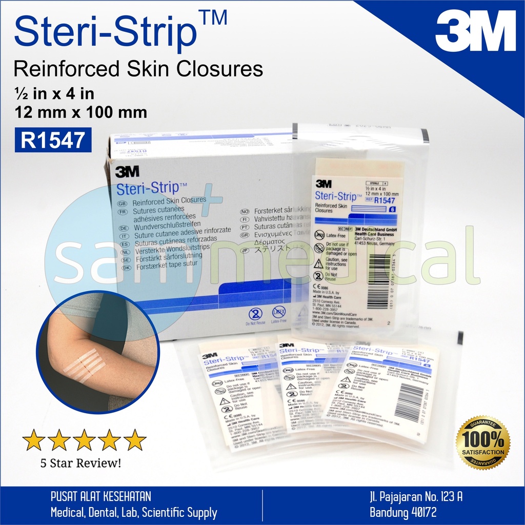 3M Steri Strip R1547 - 12mmx100mm | sam medical