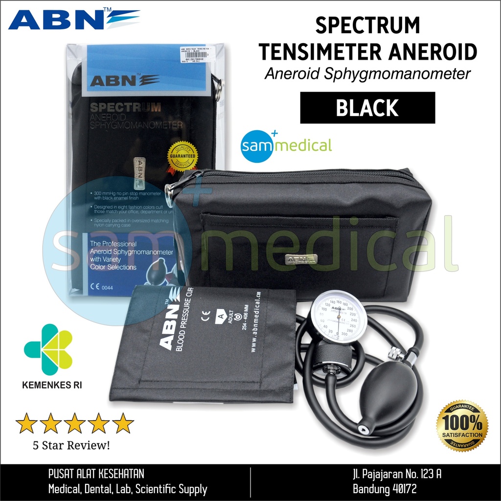 ABN Spectrum Tensimeter Aneroid - Black | sam medical