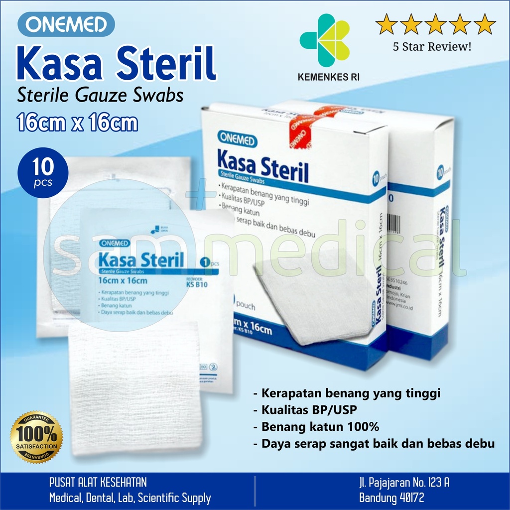 One Med Kasa Steril 16x16 @10 lembar | sam medical
