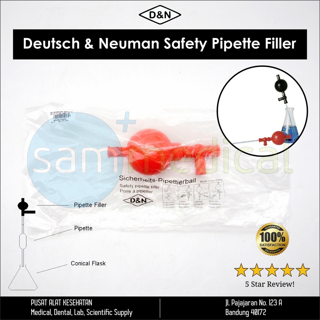Deutsch&Neuman Safety Pipette Filler Karet Merah | sam medical