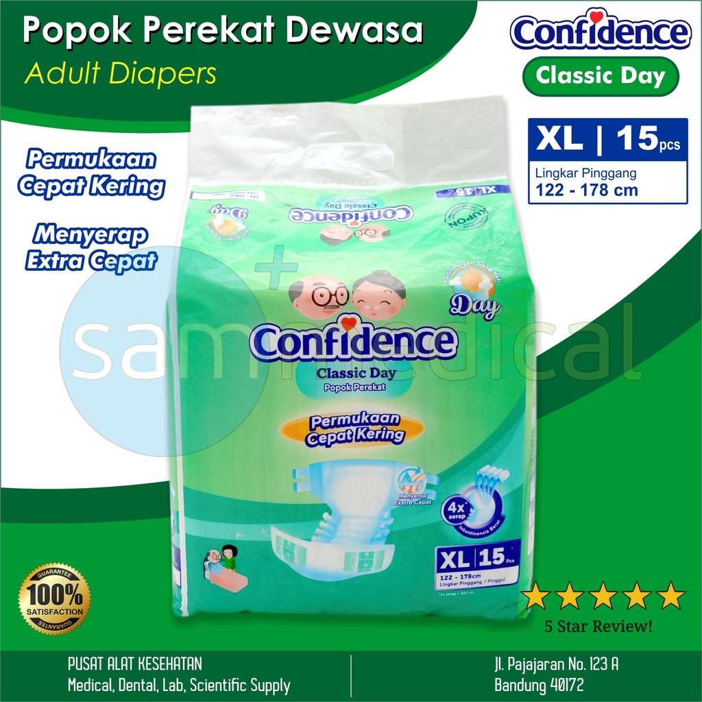 Confidence Adult Classic Day / Prepet Size XL @15pcs | sam medical