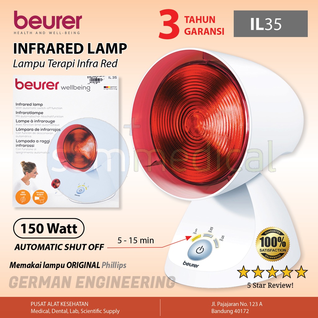 Beurer Lampu Infra Red Infrafile Lamp with Timer IL 35 | sam medical