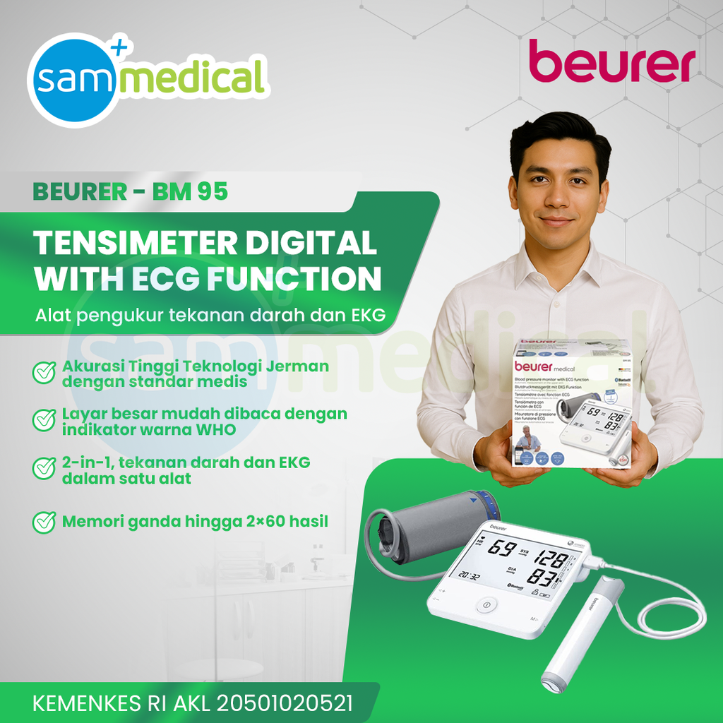 Beurer Tensimeter Digital with ECG Function BM-95 | sam medical